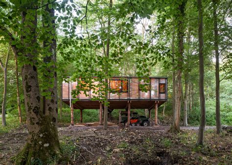 Invisible Studio Builds Workshop With Trees From Surrounding Woodland