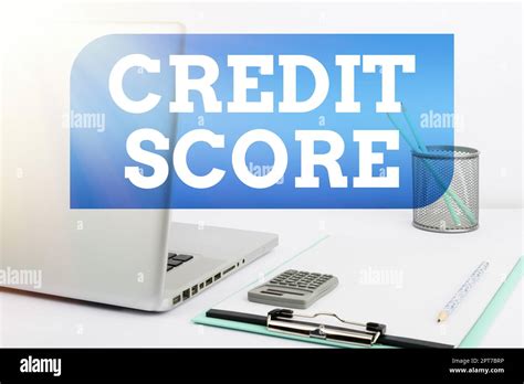 Hand Writing Sign Credit Score Business Overview Represent The Creditworthiness Of An