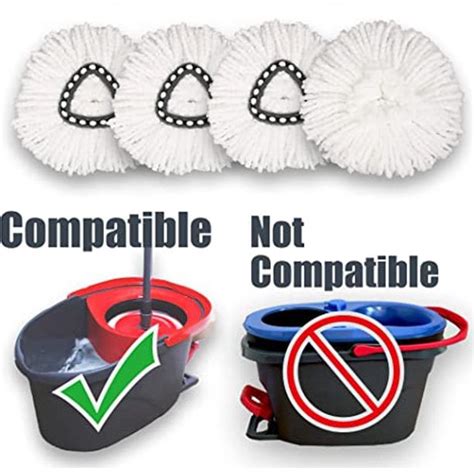 Bonison 4 Pack Mop Replacement Heads For O Ceda Easy Wrin Spin Mop