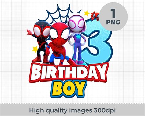 Spidey And His Amazing Friends Png 3rd Birthday Boy Superhero Png