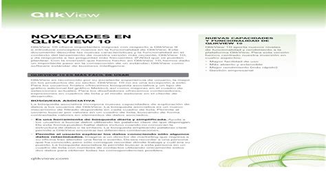 QlikView 10 Novedades En QlikView 10 ES PDF Document