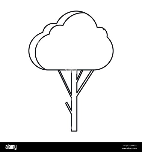 Tree Icon Outline Style Stock Vector Image Art Alamy