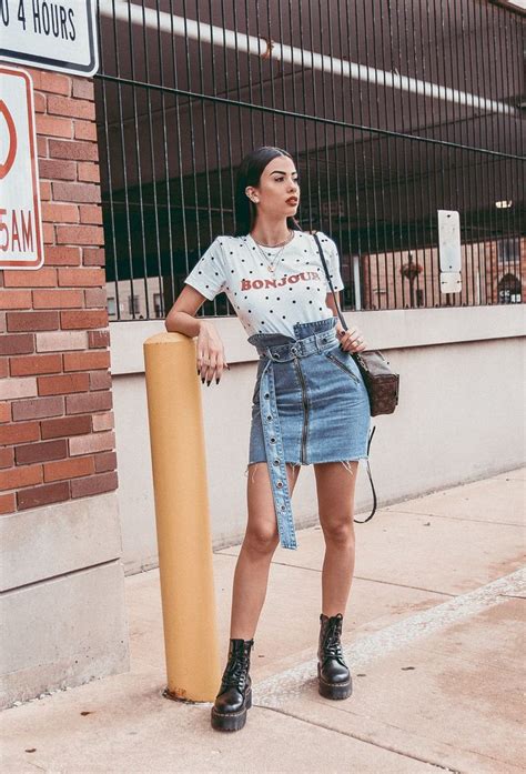 90s Outfits With Jean Skirt Socialstamps
