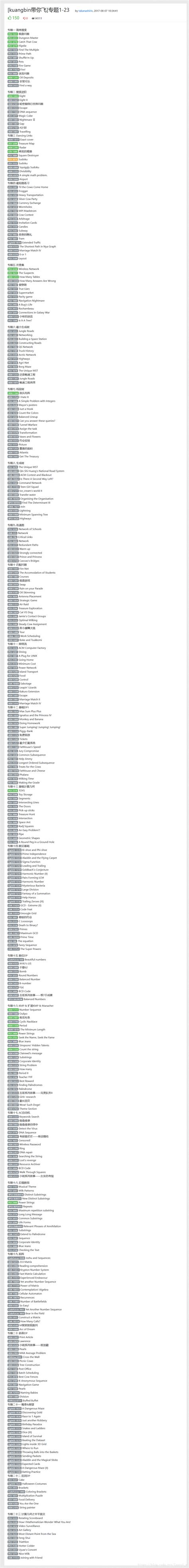 Kuangbin带你飞系列目录与简介 Csdn博客