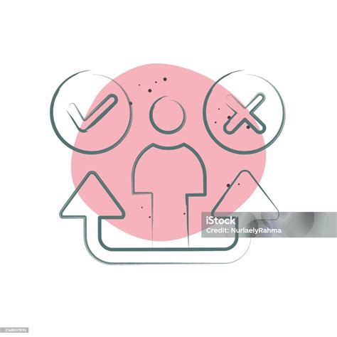 아이콘 결정 선택 기호와 관련이 있습니다 색상 별점 스타일 간단한 일러스트레이션 가능성에 대한 스톡 벡터 아트 및 기타 이미지