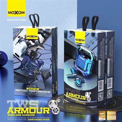 Moxom MX TW22 TWS Armour Wireless Bluetooth Earbuds Earphone Handfree