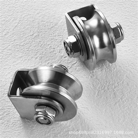 304不锈钢轴承滑轮固定滑轮v型h型u型移门起重轨道轮批发轨滚轮 阿里巴巴