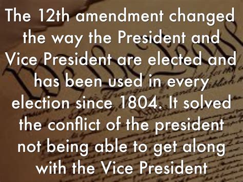12th Amendment By Sydney Warren