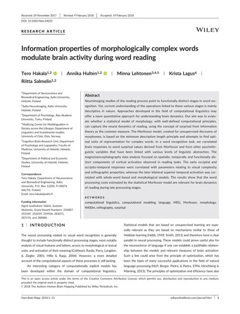 pdf information properties of morphologically complex words modulate