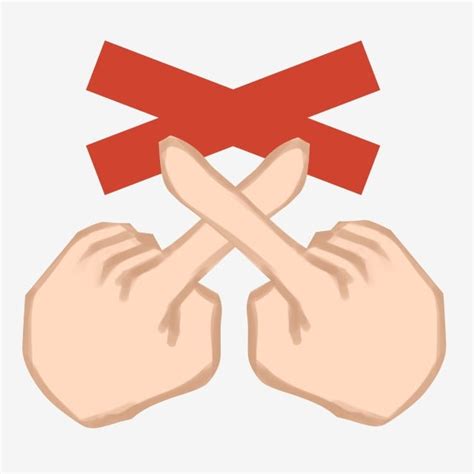 手勢禁止 紅色禁止 卡通設計 交叉禁止 設計 交叉禁止 紅色禁止圖表插圖素材圖案，psd和png圖片免費下載