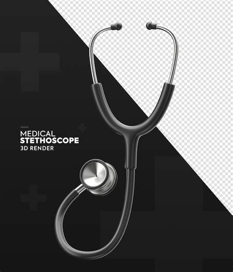 Premium PSD Realistic Medical Stethoscope D Render