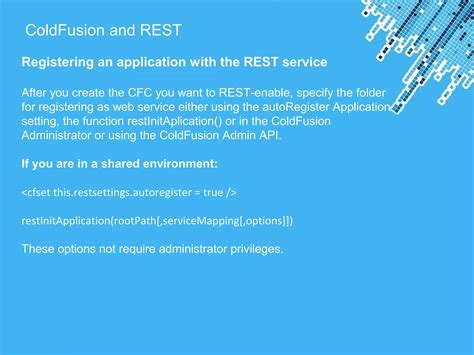 Restful Apis With Coldfusion Ppt