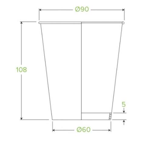 Biopak 390ml 12oz 90mm Art Series Single Wall Cup 50 20