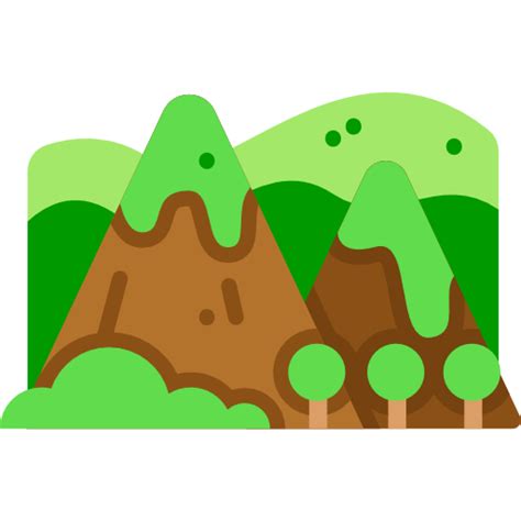 Colina Iconos Gratis De Naturaleza