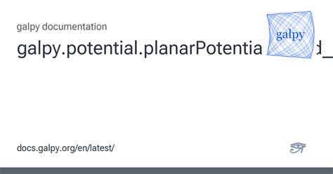 Galpy Potential Planarpotential Add Galpy V Dev Documentation