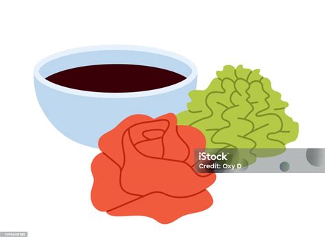 그릇에 간장 와사비 절인 생강 초밥에 대한 일본 조미료 세트입니다 흰색 배경에 있는 평면 격리 벡터 그림 간장에 대한 스톡 벡터