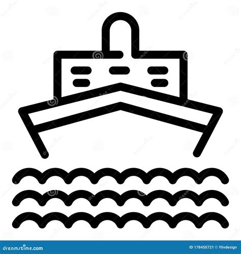 海军游轮图标，轮廓样式 向量例证 插画 包括有 艺术 旅途 浮动 投反对票 符号 捕鱼 徽标 178450721