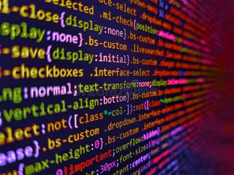 Developer Working On Program Codes Simple Website Html Code With