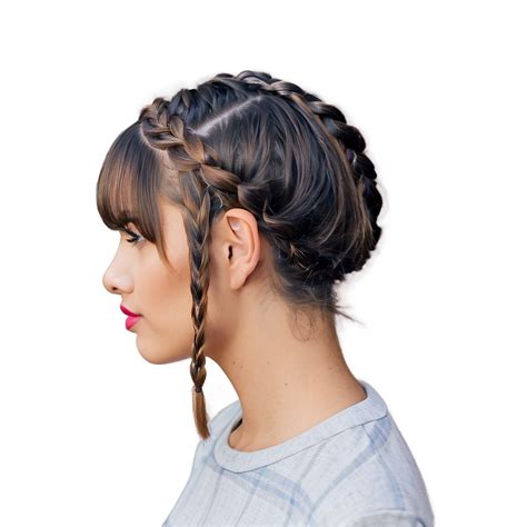 Download Bangs With Braid Ideas Png Icu92