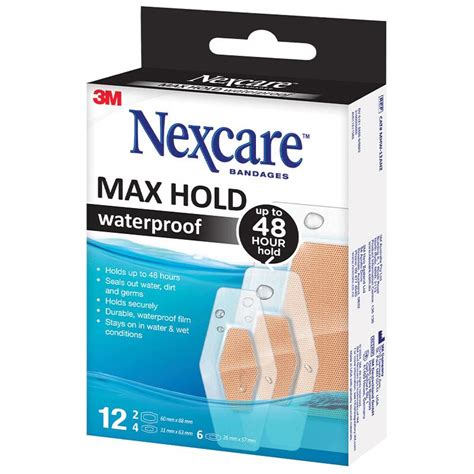Buy Nexcare Max Hold Waterproof Bandages Assorted 12 Pack Online At Chemist Warehouse®