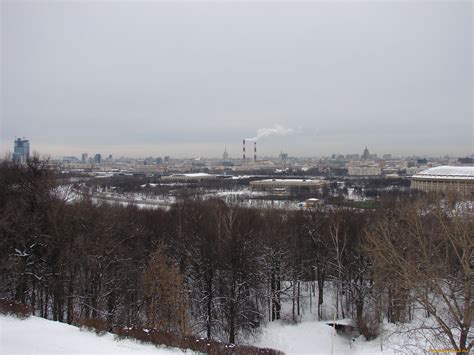 Обои Воробьевы горы Панорама Москвы Города Москва Россия обои для