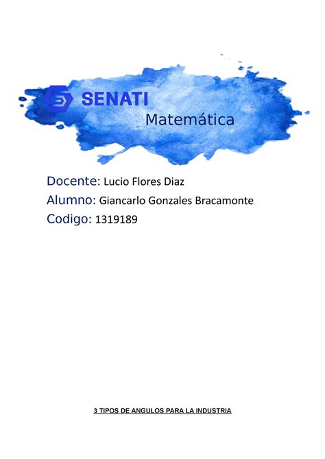Los Tipos De Angulos Y Su Uso En Las Industrias Docente Lucio