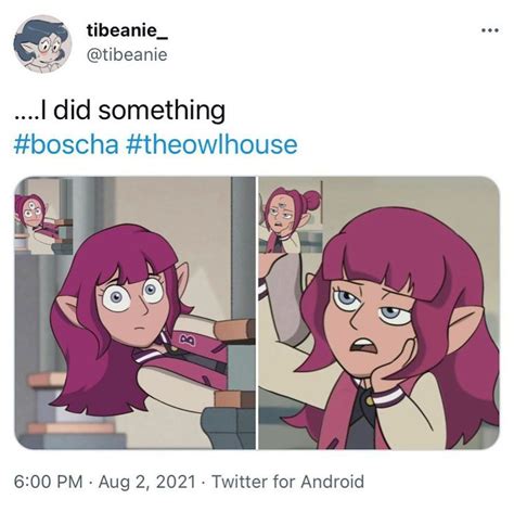Tweet About Boscha From The Owl House Season With Her Hair Loose