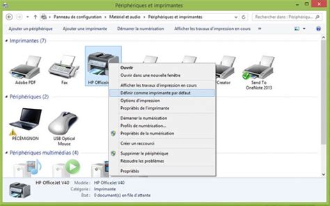 Définir Une Imprimante Par Défaut Sous Windows 8