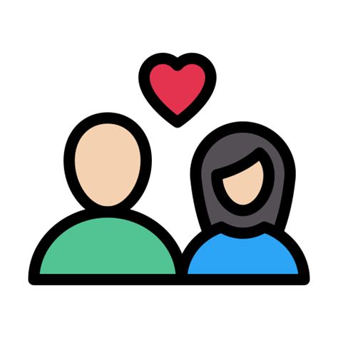 Couple Vector Stall Lineal Color Icon