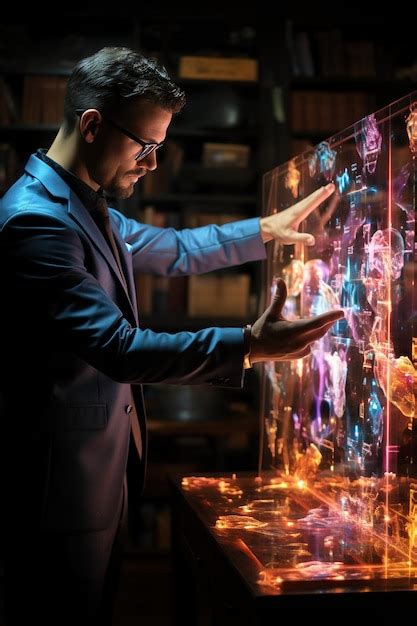 Premium AI Image Demonstrating AI Holograms
