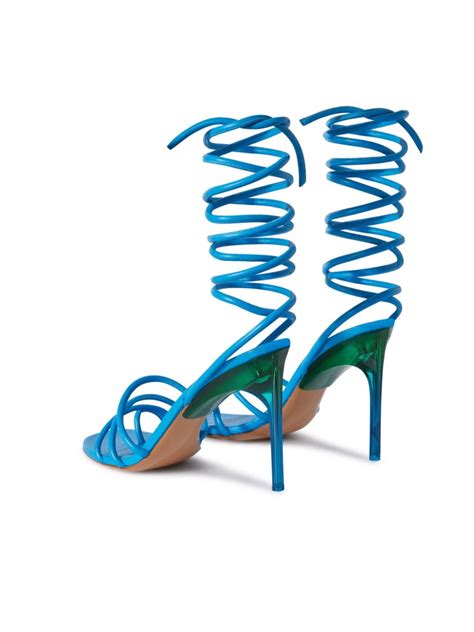 Plexi Laceup Nappa Highsandal In Blue Off White™ Official Gb