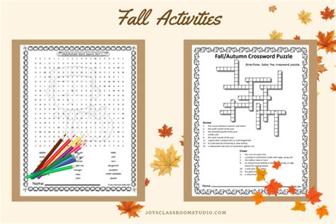 Fall Classroom Activities For Fourth Fifth And Sixth Grades Joys