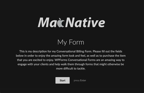 easily create typeform like forms in wordpress macnative
