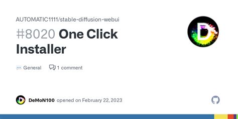 One Click Installer Automatic Stable Diffusion Webui Discussion