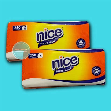 Nice Facial Tissue 250 Sheet Tissue Nice 250 Sheet 2 Ply Tisu Wajah