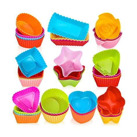 Silicone Cupcake Liners 40pcs Silicone Cupcake Baking Cups Reusable