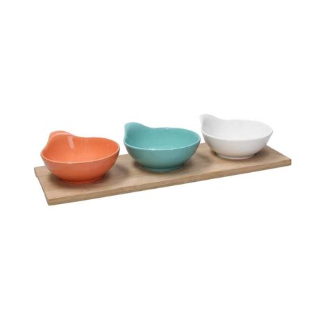 Tognana Set Of 4 Bowls 11 Cm + Tray Tapas Nairobi