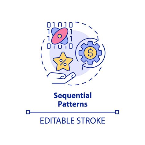 Sequential Patterns Concept Icon Data Mining Technique Abstract Idea