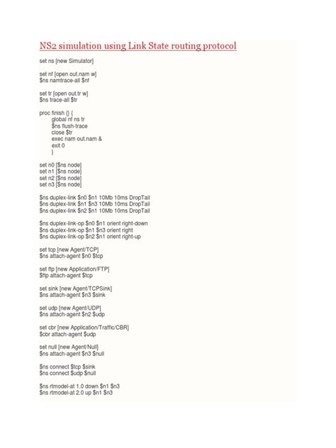 Ns2 Scripts Pdf Port Computer Networking Transmission Control