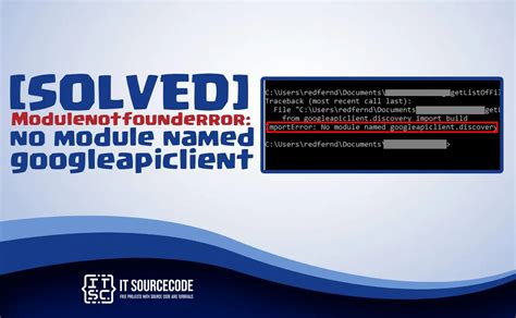 Modulenotfounderror No Module Named Googleapiclient SOLVED