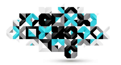 Abstract Tiling Geometric Background Bauhaus Vector Image