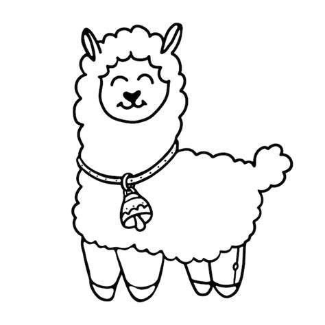 Doodle De Dibujos Animados De Contorno De Llama Para Colorear Libro