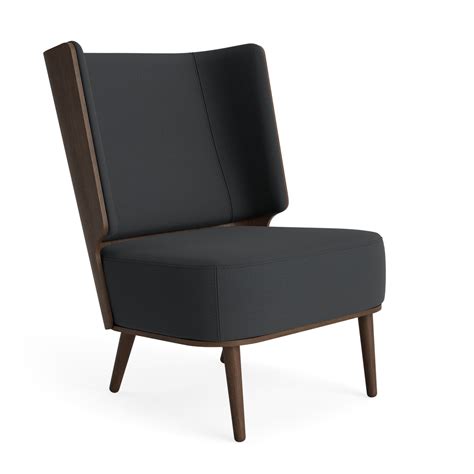 Serena Lounge Chair By Novoform Dark Oakphantom Grey
