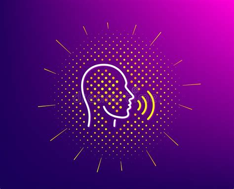 Human Sing Line Icon Talk Sign Vector Stock Vector Illustration Of