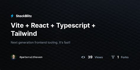 vite react typescript tailwind stackblitz