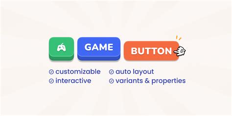 Interactive Game Ui Button With Pattern Figma