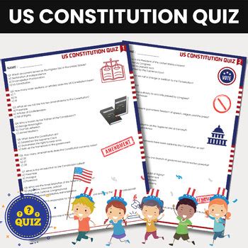 Constitution Day Quiz US Constitution Assessment Test TPT