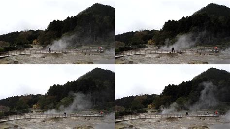 葡萄牙亚速尔群岛圣米格尔岛弗纳斯的卡尔代拉斯的沸水和热蒸汽排放 视频素材下载 编号 12362450 光厂 Vj师网