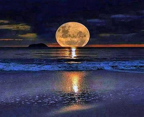 Free Download Suspension Night Blue Moon Water Hd Wallpaper Pxfuel