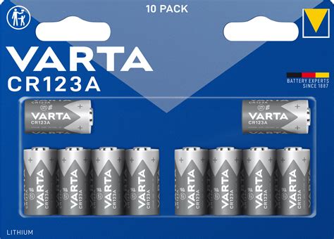 Varta Batterij Lithium, CR123A, 3V Foto, Retailblister (10-pack ...